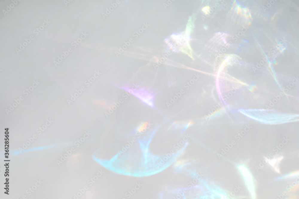 Blurred rainbow light refraction texture overlay effect for photo and ...