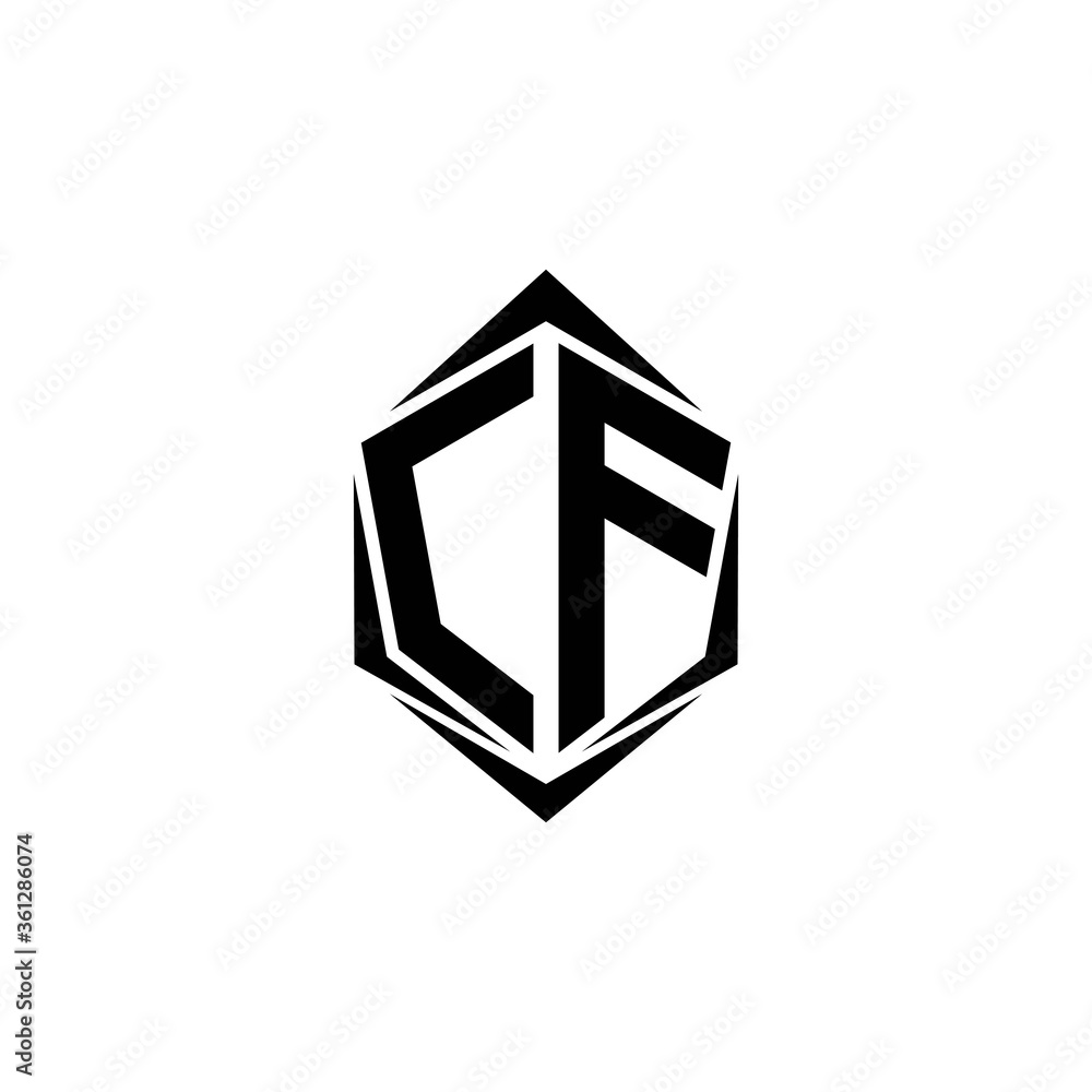 Initial CF logo design, Initial CF logo design with Shield style, Logo ...