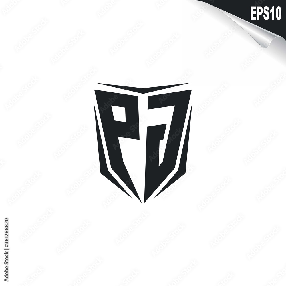Initial PG logo design with Shield style, Logo business branding. Stock ...