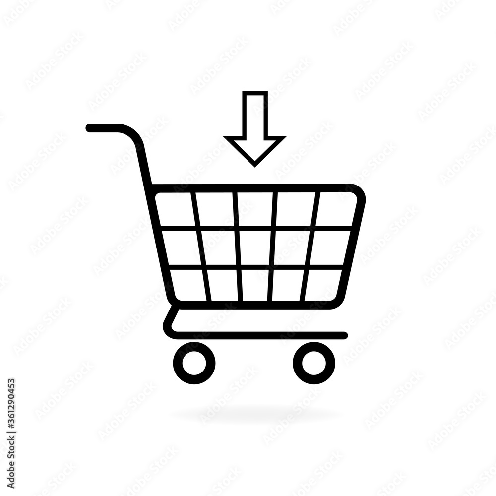 Cart icon, great design for any purposes. Online transaction. Website ...