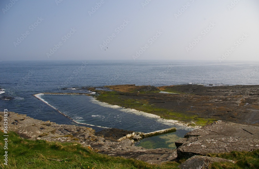 The Trinkie outdoor swimming pool at Wick, Caithness, Scotland is ...