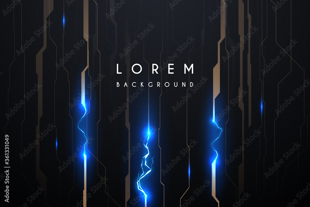 Abstract technology background with lightning effect Stock Vector ...