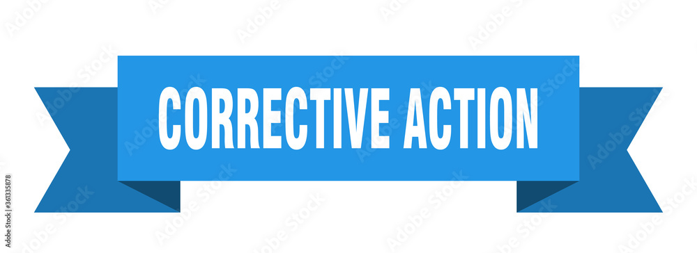 corrective action ribbon. corrective action isolated band sign ...