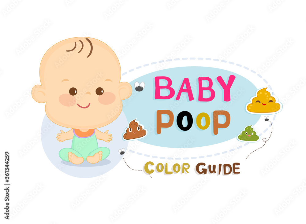 Baby Poop Color Guide Stock Vector | Adobe Stock
