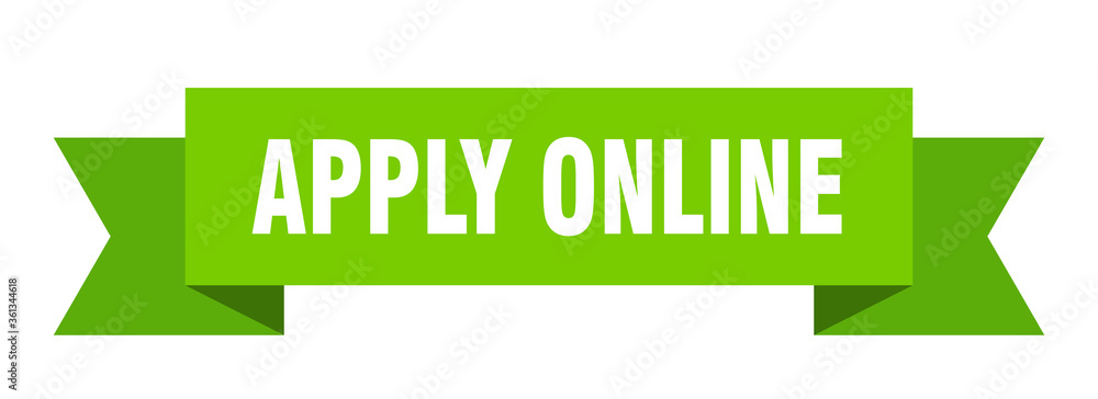 apply online ribbon. apply online isolated band sign. apply online ...