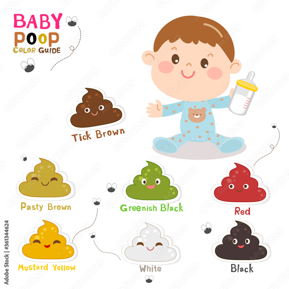 Baby Poop Color Guide Stock Vector | Adobe Stock