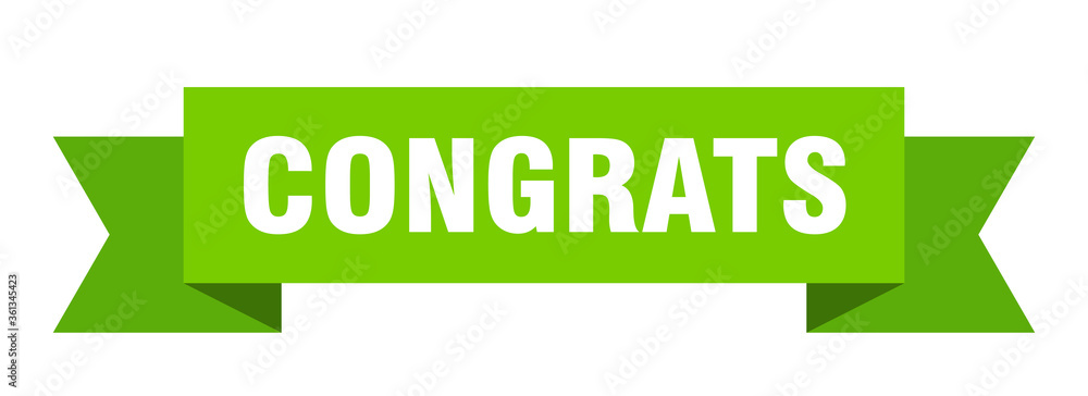 congrats ribbon. congrats isolated band sign. congrats banner Stock ...