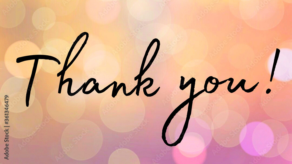 Thank you text appreciation thanks bokeh Stock Illustration | Adobe Stock