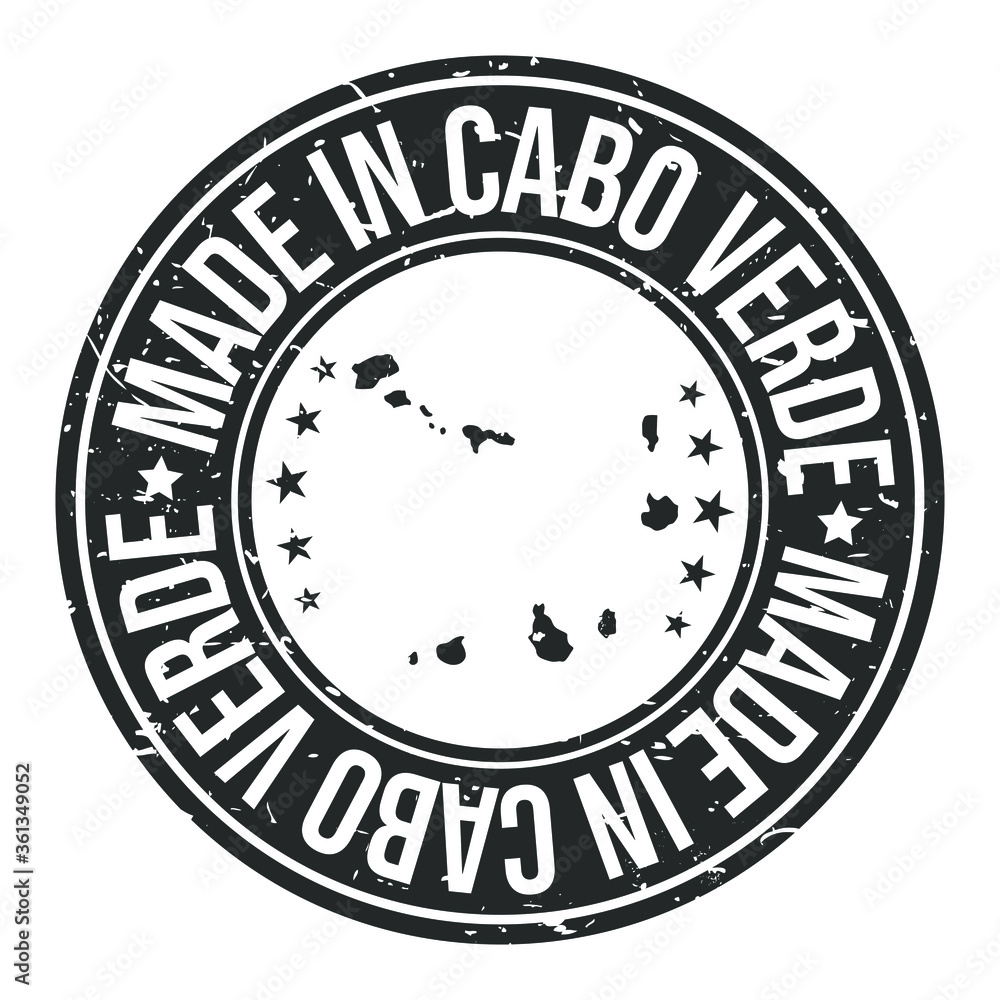 Cabo Verde Symbol. Silhouette Icon Map. Design Grunge Vector. Product ...