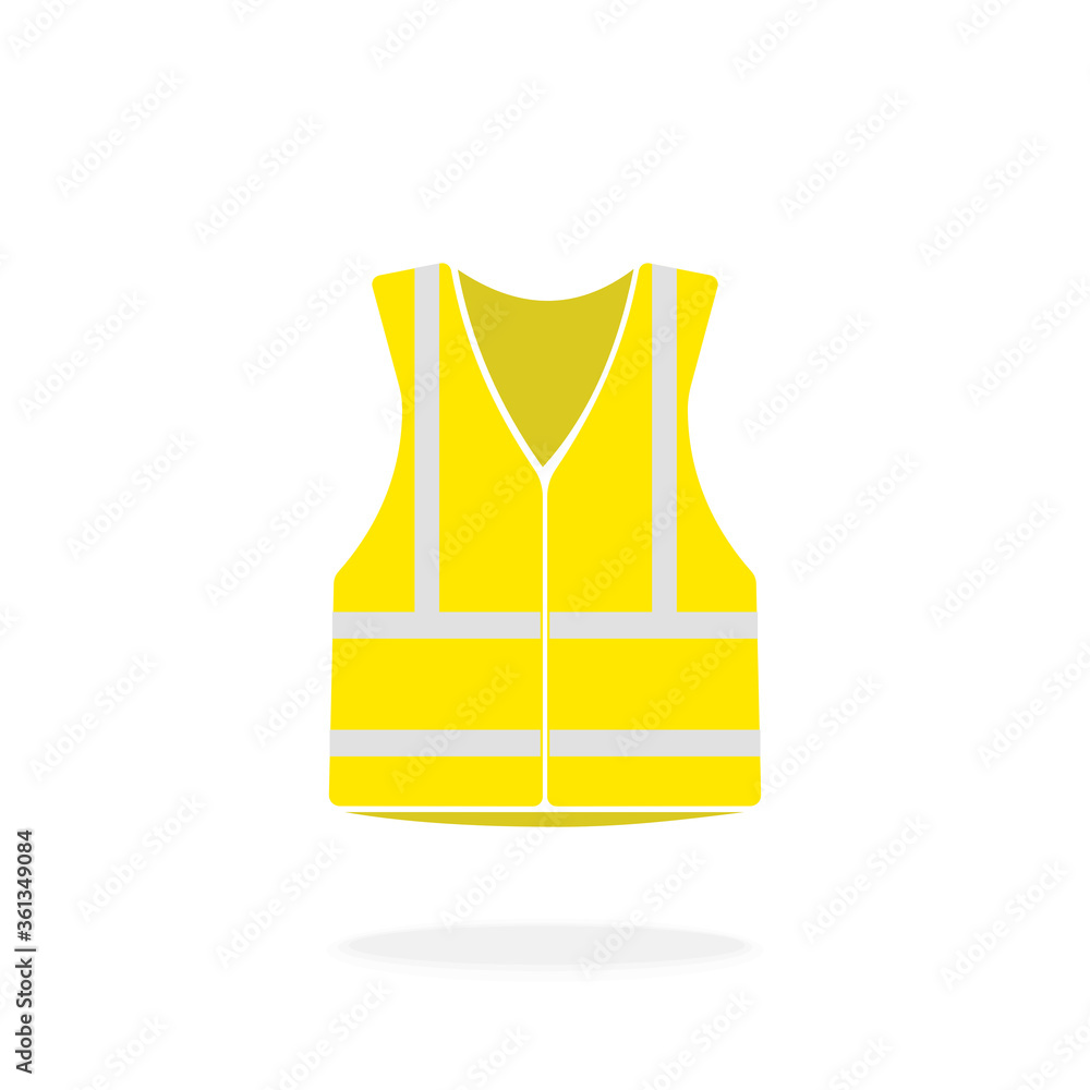 Yellow Hi Vis Jacket Clothing Vest Icon Vector Illustration Sign Symbol ...