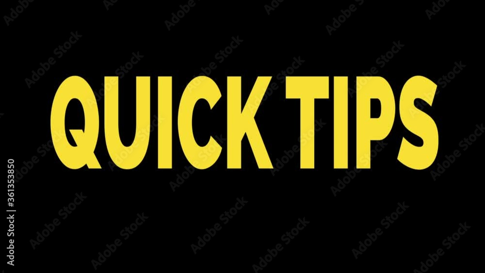 Quick tips animated words. Kinetic typography. Stock Video | Adobe Stock