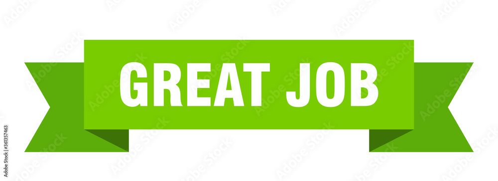 great job ribbon. great job isolated band sign. great job banner Stock ...