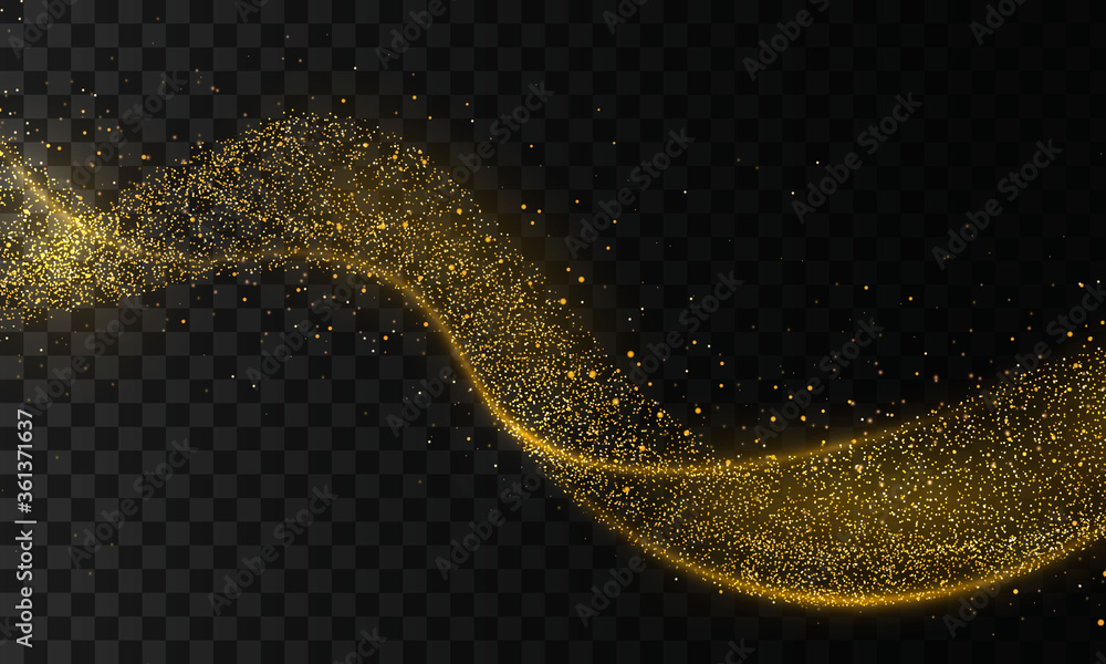 Gold glitter wave Stock Vector | Adobe Stock