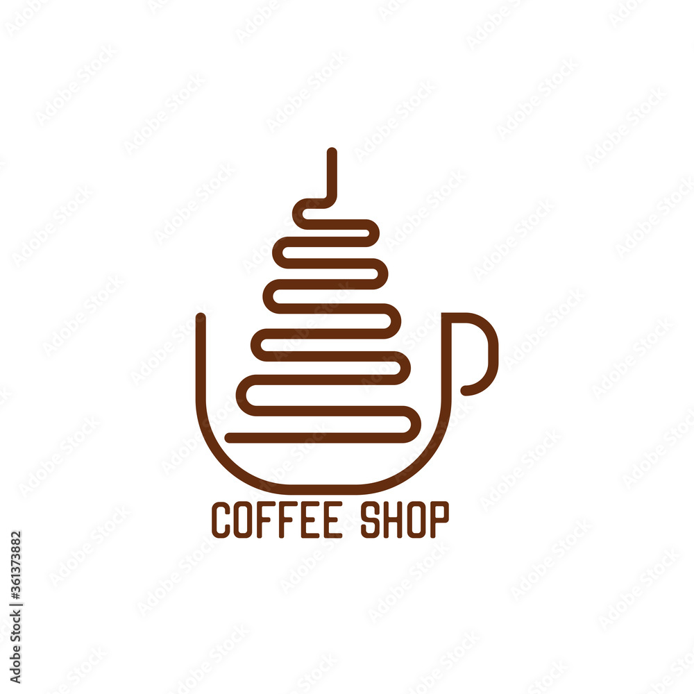 coffee shop logos badge with text space for your slogan tagline, vector ...