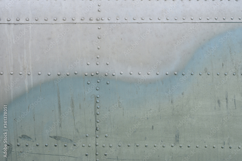 Old military armor texture with rivets. Metal background. Stock Photo ...