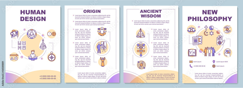 New philosophy brochure template. Origin of human design knowledge ...