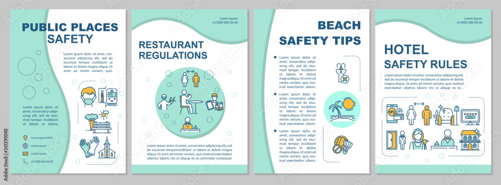 Safety in public places brochure template. Restaurant safety rules ...