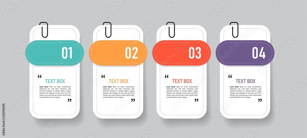 Text box design with note papers. Stock Vector | Adobe Stock