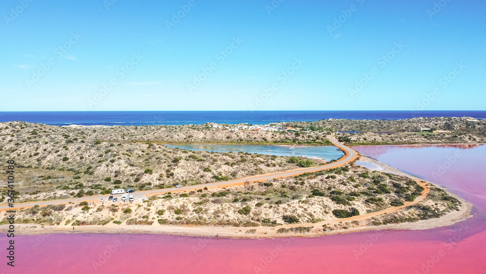 Hutt Lagoon Pink Lake, Western Australia. Amazing place in Australia ...