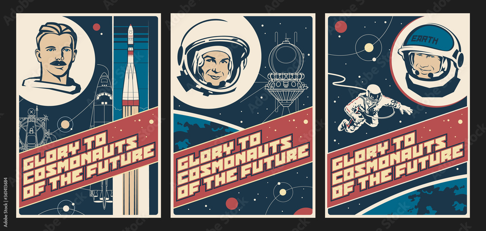 Glory to Cosmonauts of the Future, Old Soviet Space Propaganda Posters ...