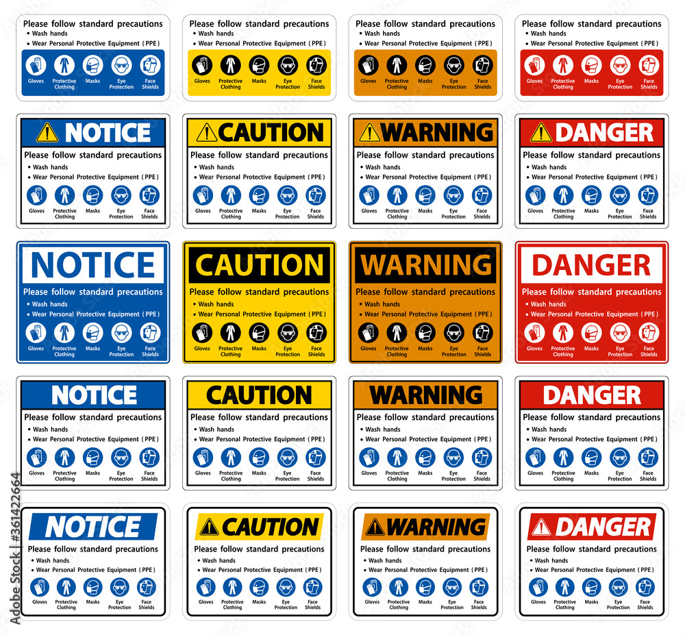 Please follow standard precautions ,Wash hands,Wear Personal Protective ...