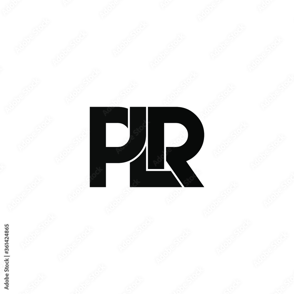 plr letter original monogram logo design Stock Vector | Adobe Stock