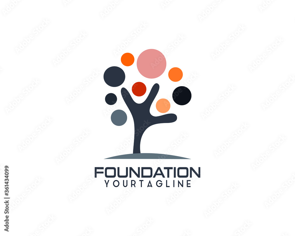 Professional charity and Foundation logo design Stock Vector | Adobe Stock