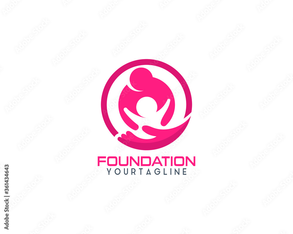 Professional charity and Foundation logo design Stock Vector | Adobe Stock