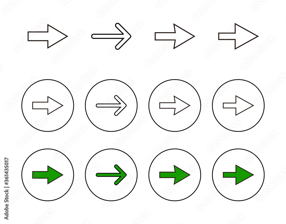 Arrow flat vector icon pointing to the right, Arrow symbol. Arrow ...