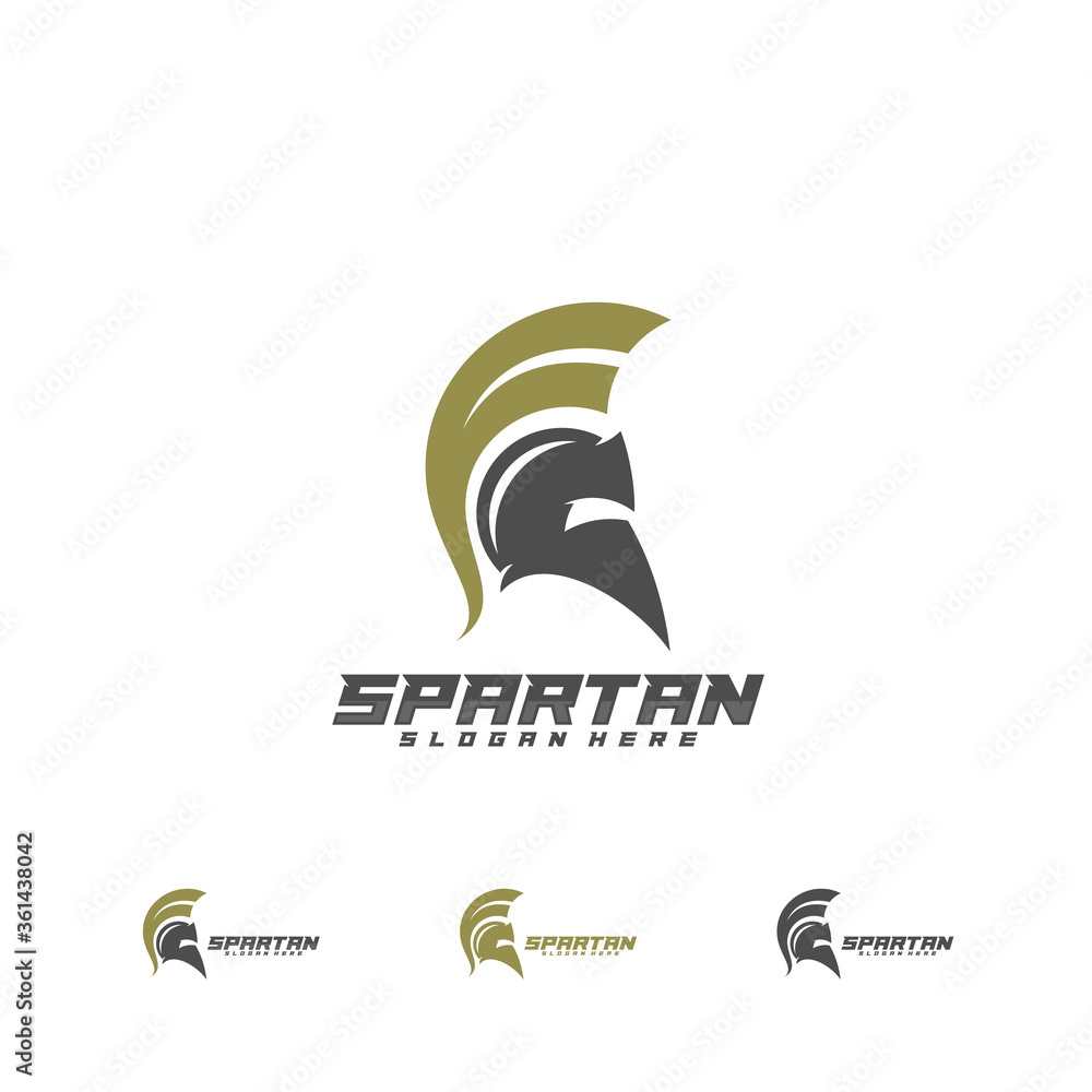 Spartan Logo Design Vector, Sparta Logo Design Template, Spartan Helmet ...
