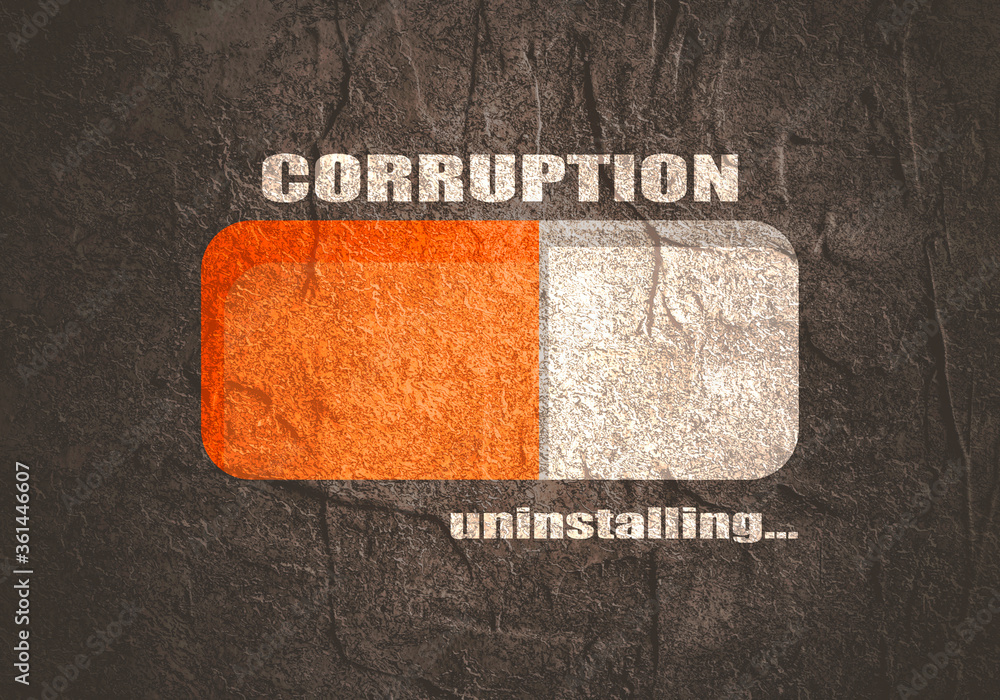 Corruption level indicating. Color scale. Colorful infographic element ...