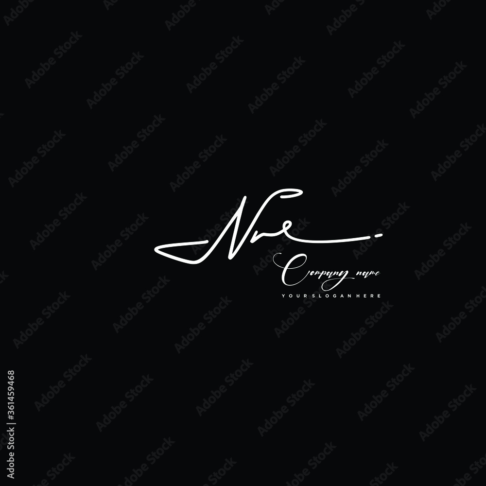 NR initials signature logo. Handwriting logo vector templates. Hand ...