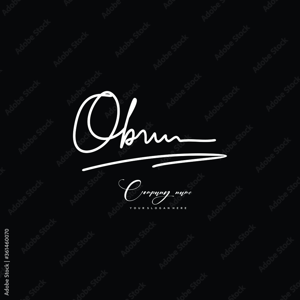 OB initials signature logo. Handwriting logo vector templates. Hand ...