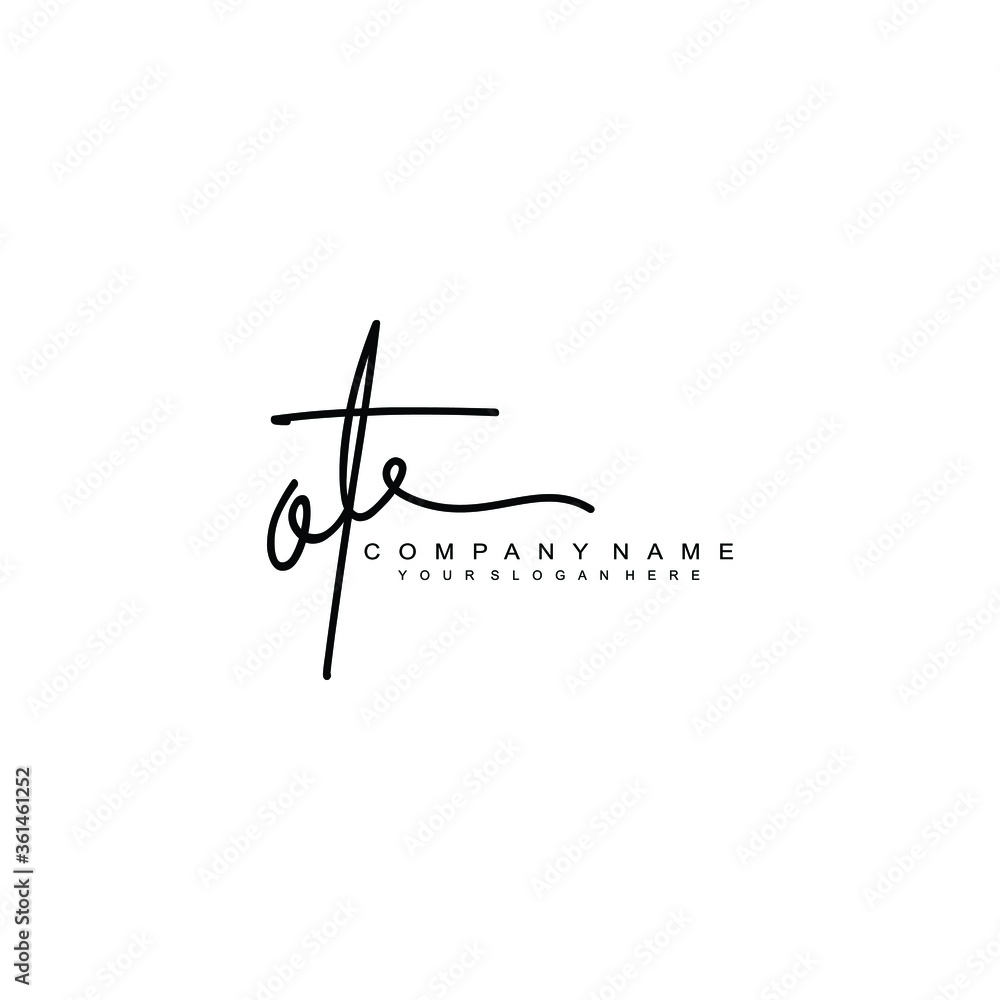 OT initials signature logo. Handwriting logo vector templates. Hand ...