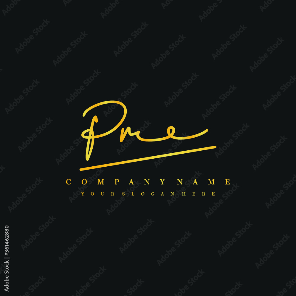 PR initials signature logo. Handwriting logo vector templates. Hand ...