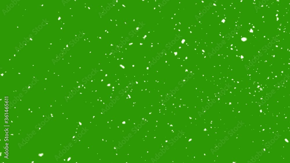 Snow falling on green screen background Stock Video | Adobe Stock