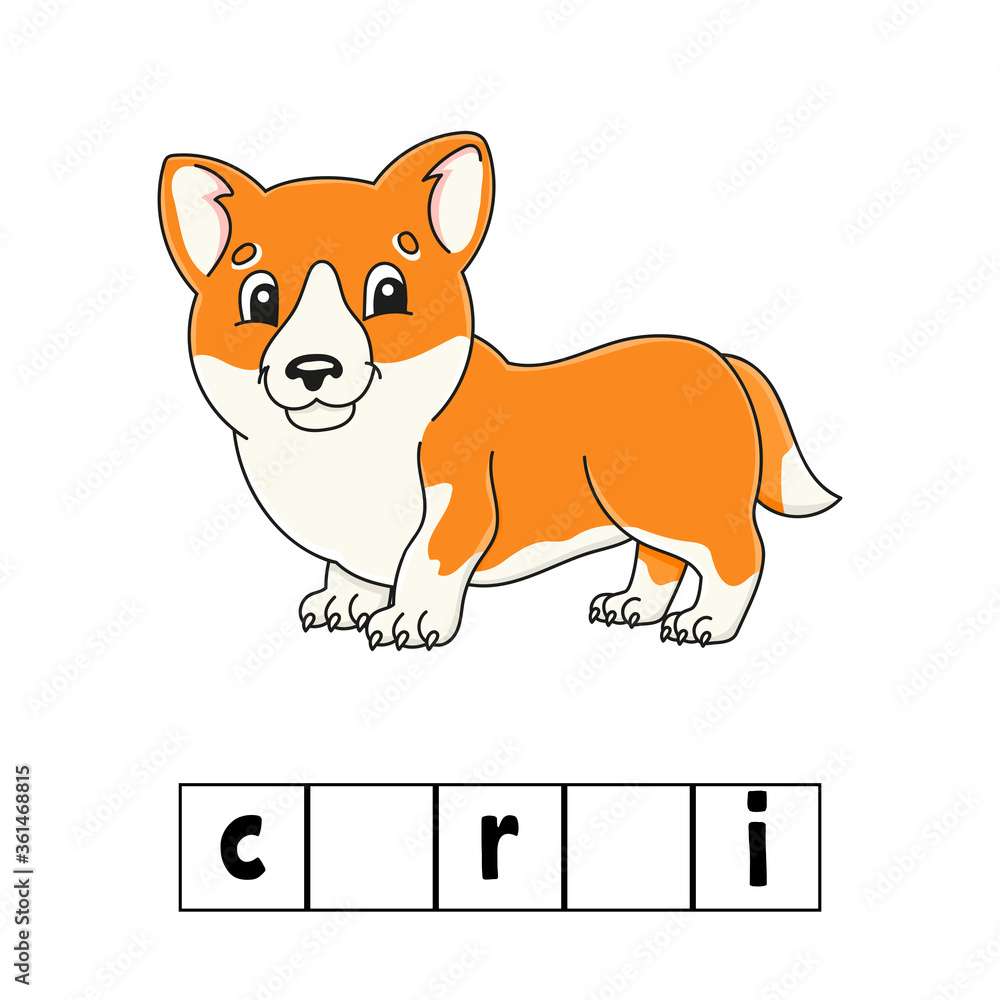 Words puzzle. Education worksheet. Learning game for kids. Color ...