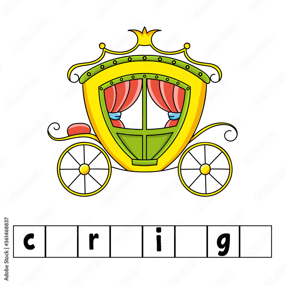 Words puzzle. Education worksheet. Learning game for kids. Color ...