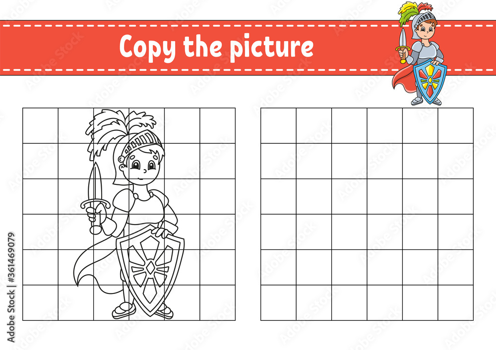 Copy the picture. Coloring book pages for kids. Education developing ...