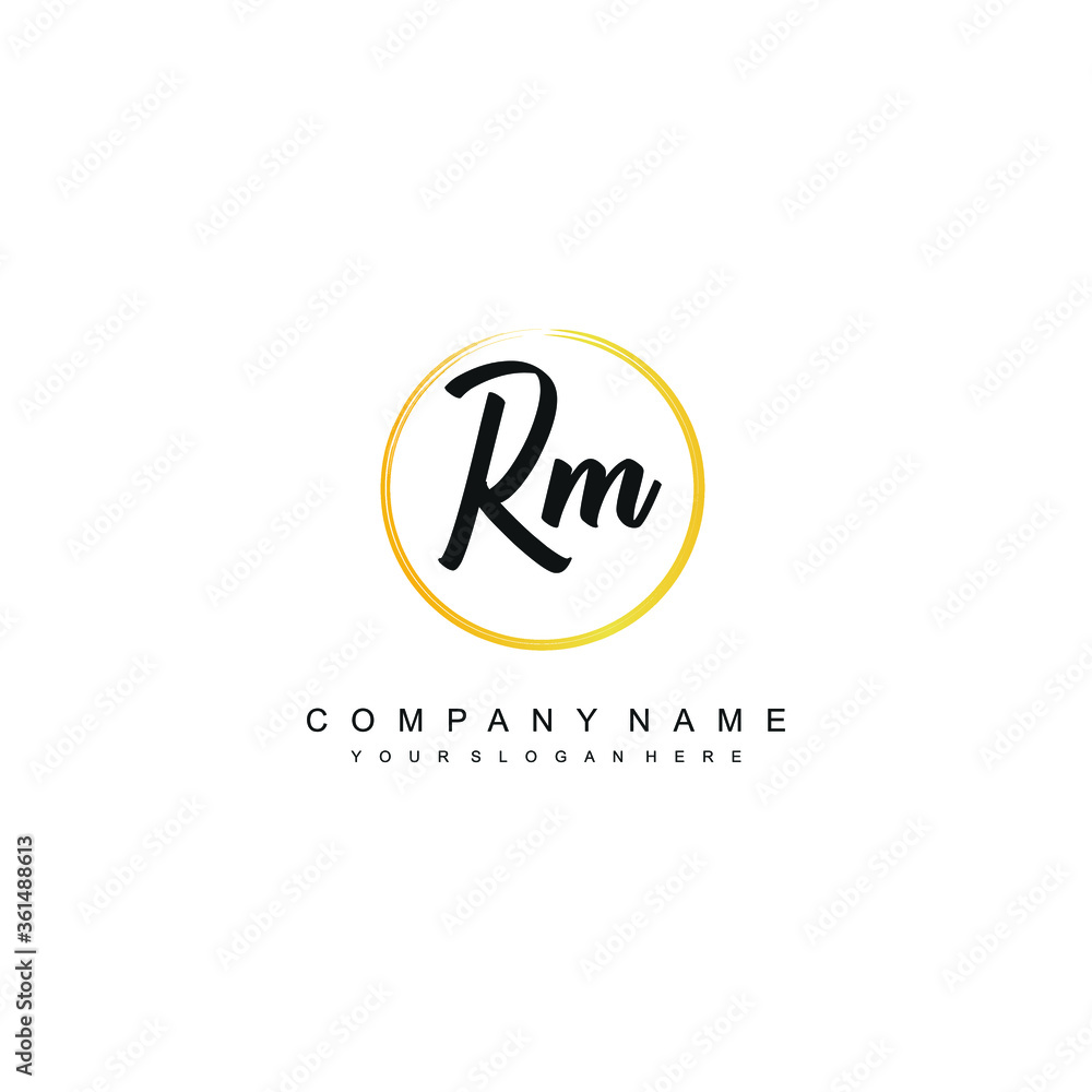 RM initials signature logo. Handwriting logo vector templates. Hand ...