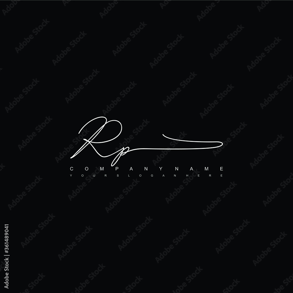 RP initials signature logo. Handwriting logo vector templates. Hand ...