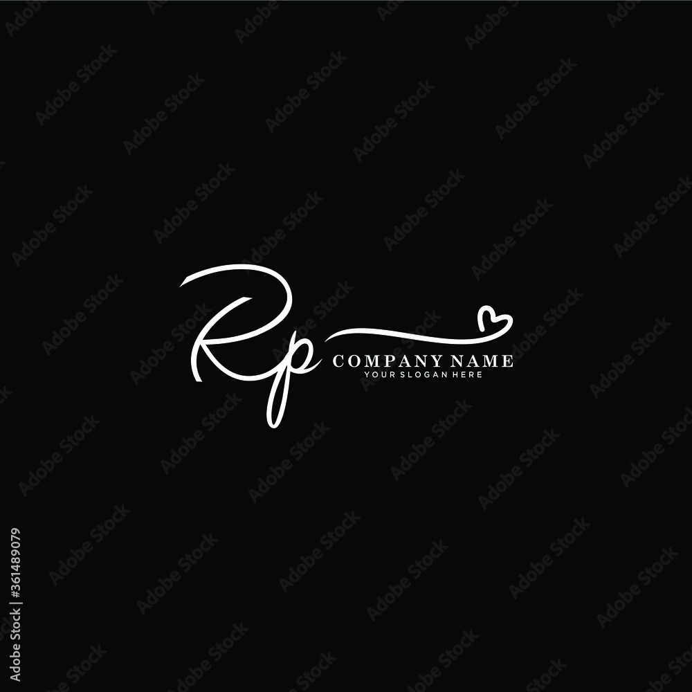 RP initials signature logo. Handwriting logo vector templates. Hand ...