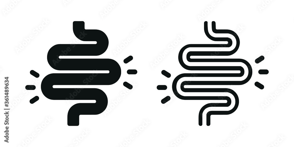 Colitis icon flat sign. Vector illustration Stock Vector | Adobe Stock