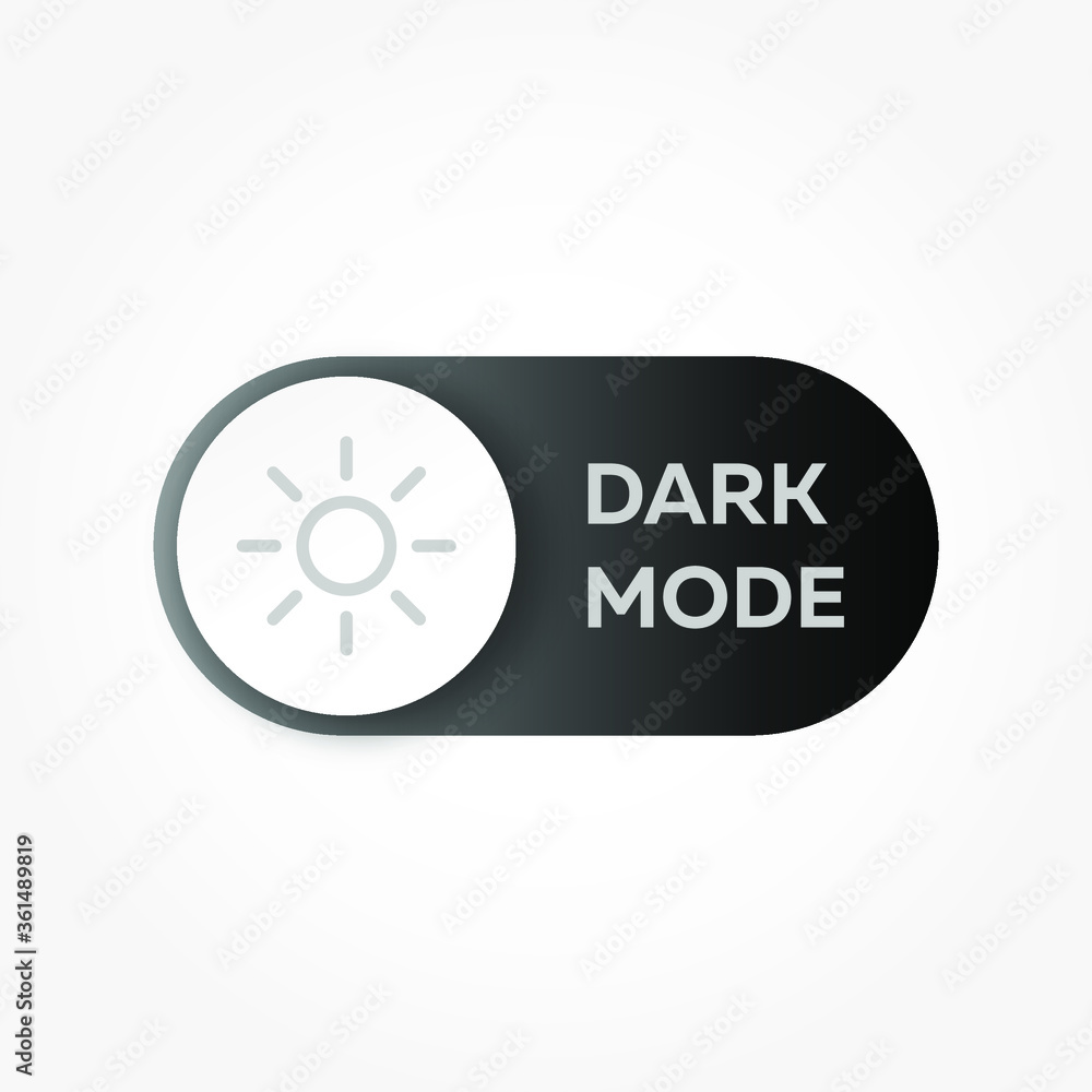 Vector On Off Switch. Dark Mode Switcher for Phone Screens. Toggle ...