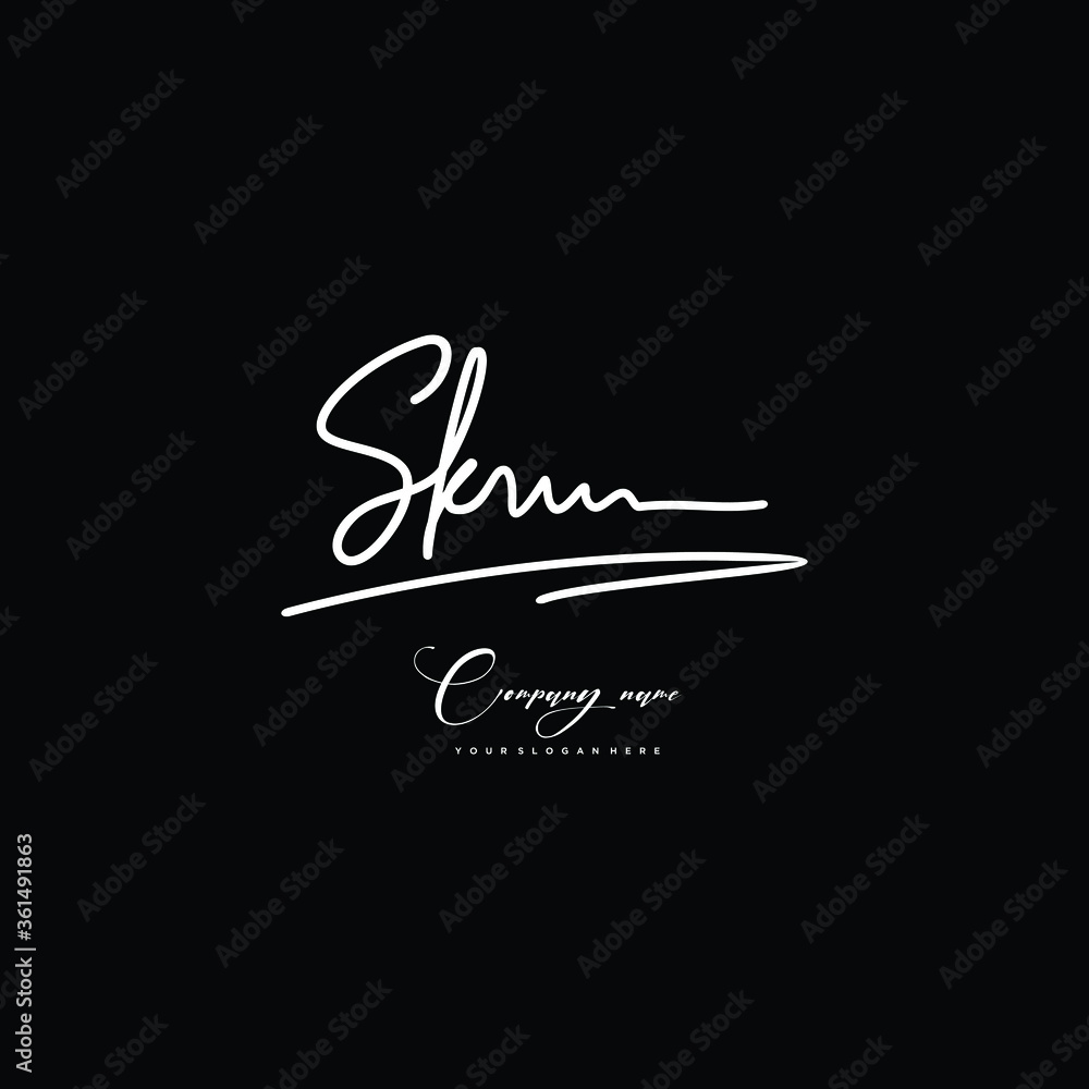 SK initials signature logo. Handwriting logo vector templates. Hand ...