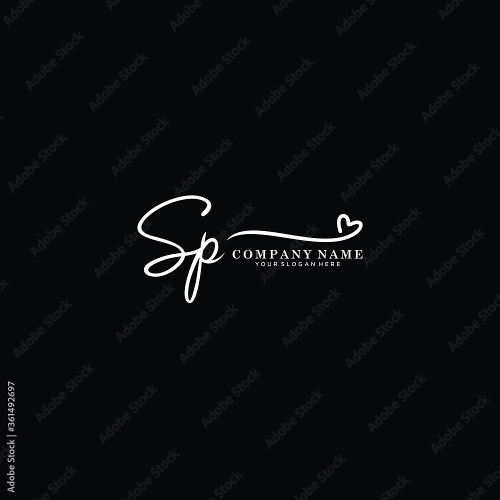 SP initials signature logo. Handwriting logo vector templates. Hand ...