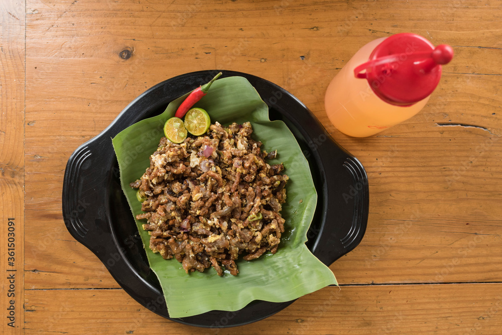 Sisig Isaw or Sisig na Bituka, an exotic Filipino dish served with ...
