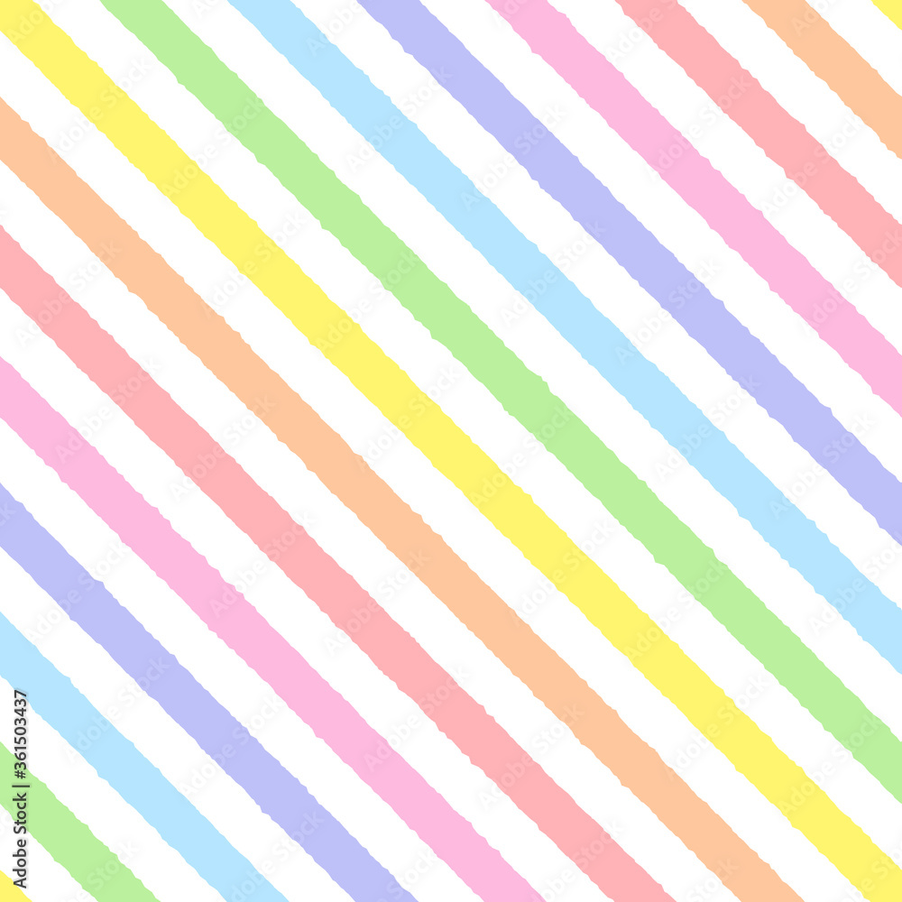 Rainbow Diagonal Stripes Background