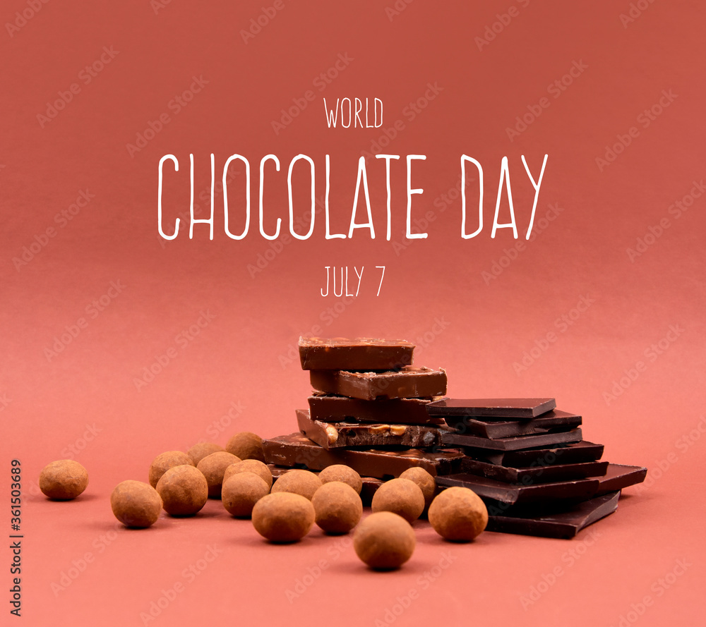 World Chocolate Day stock images. Different types of chocolate candies ...