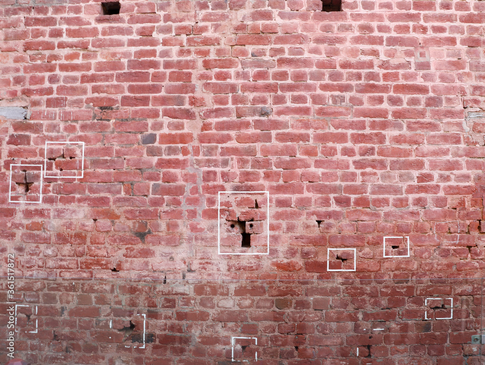 Marks on the wall where bullets struck inside Jallianwala Bagh Stock ...